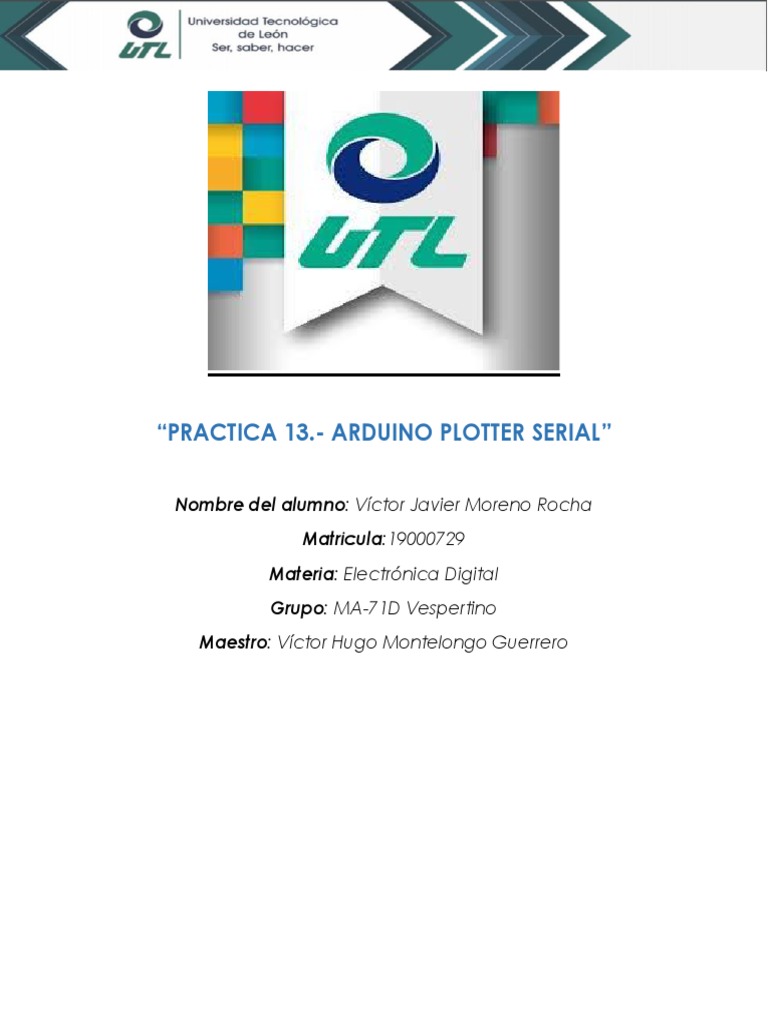 Practica 13. - Arduino Plotter Serial | PDF