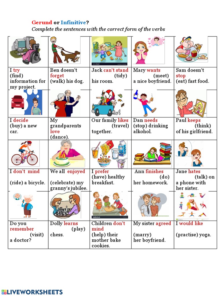 Gerund Vs Infinitive Handout | PDF