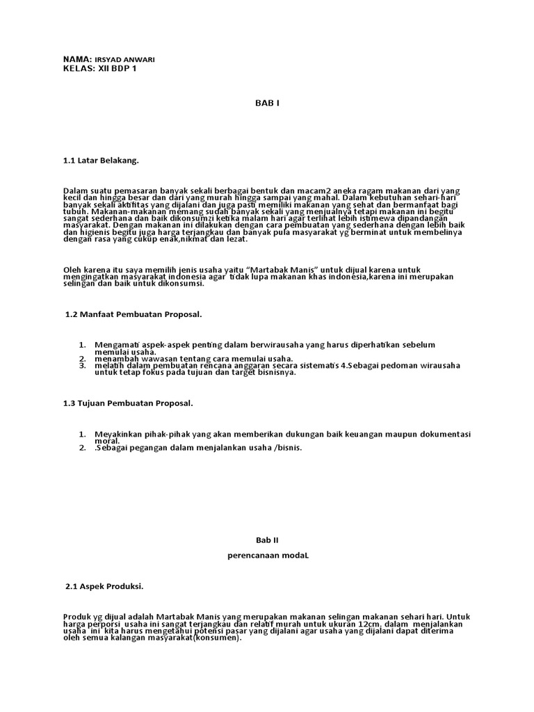 Proposal Pemasaran Produk Makanan 7 | PDF