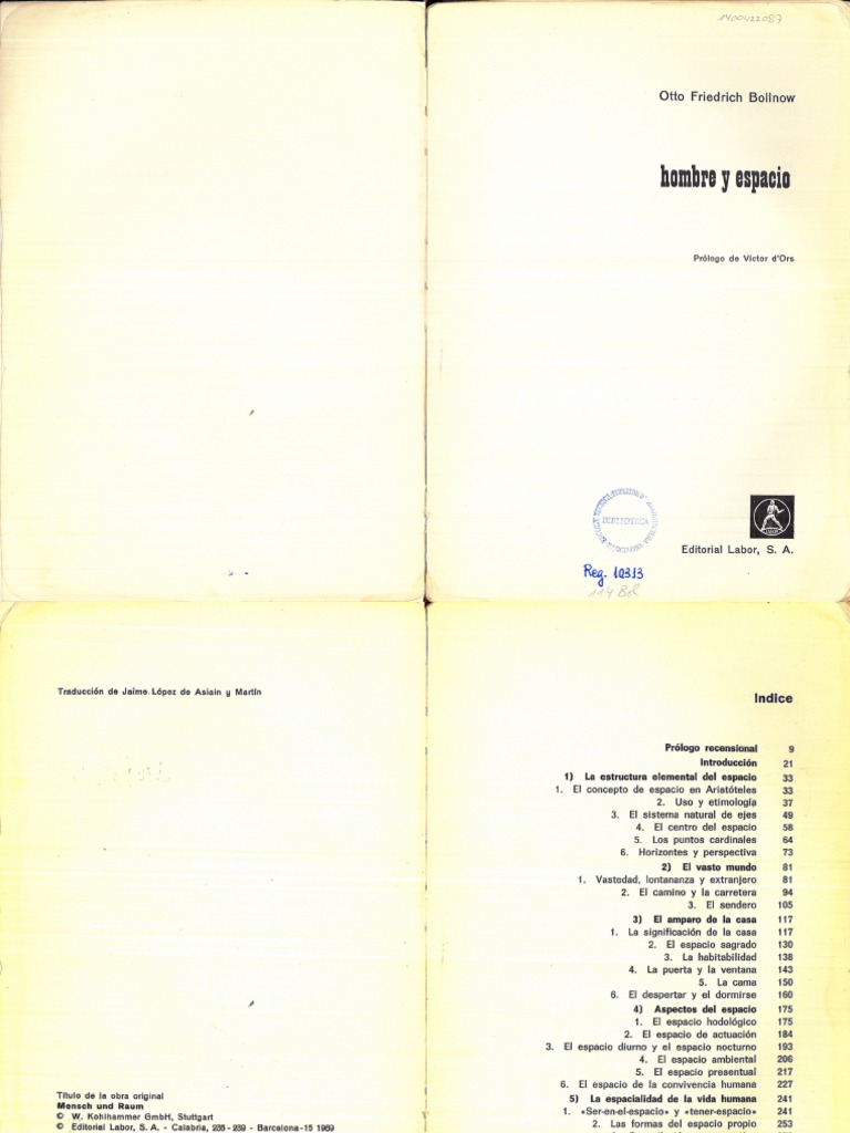 (Bollnow) Hombre y Espacio | PDF