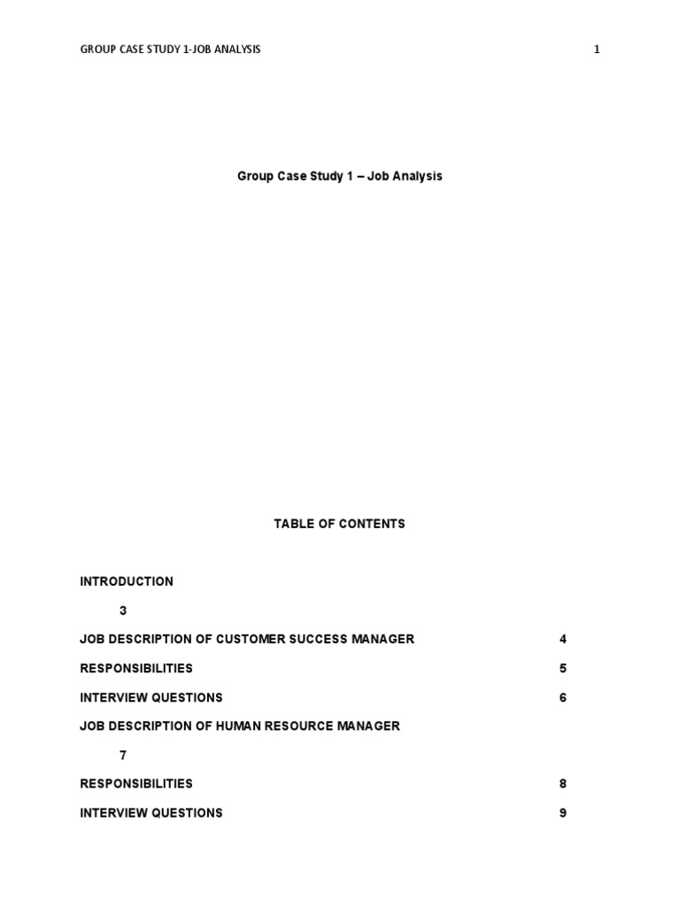 Group Case Study 1 | PDF | Human Resource Management | Popular Culture ...