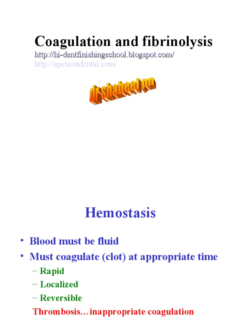 BLOOD Coagulation | PDF | Coagulation | Hematology