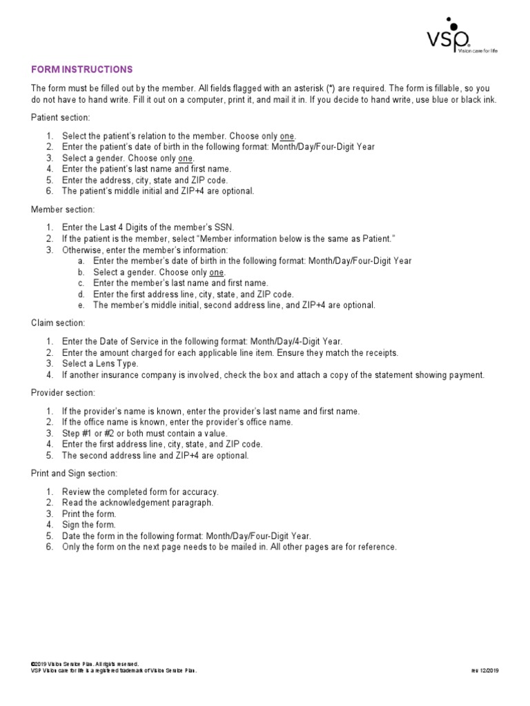 VSP Claim Submission | PDF | Fraud | Insurance