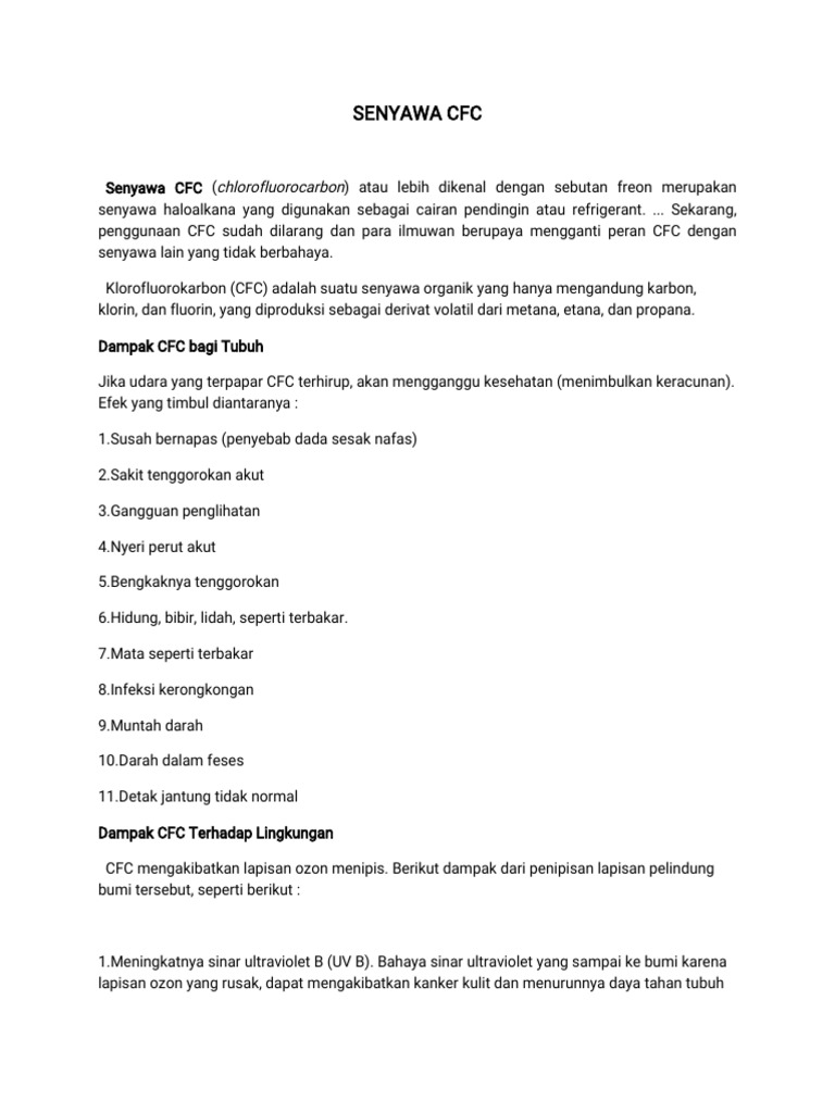 Senyawa CFC-S | PDF
