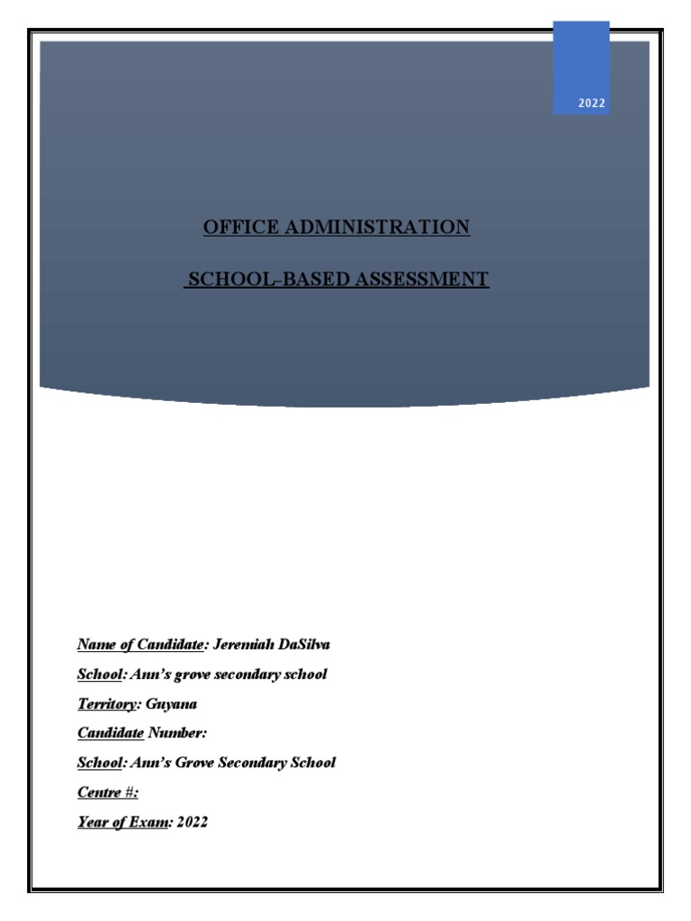 Office Administration School-Based Assessment | PDF | Image Scanner | Money