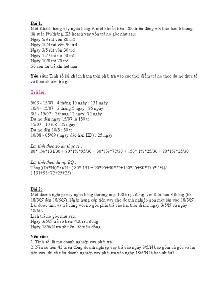 BT Nghiep Vu NHTM | PDF