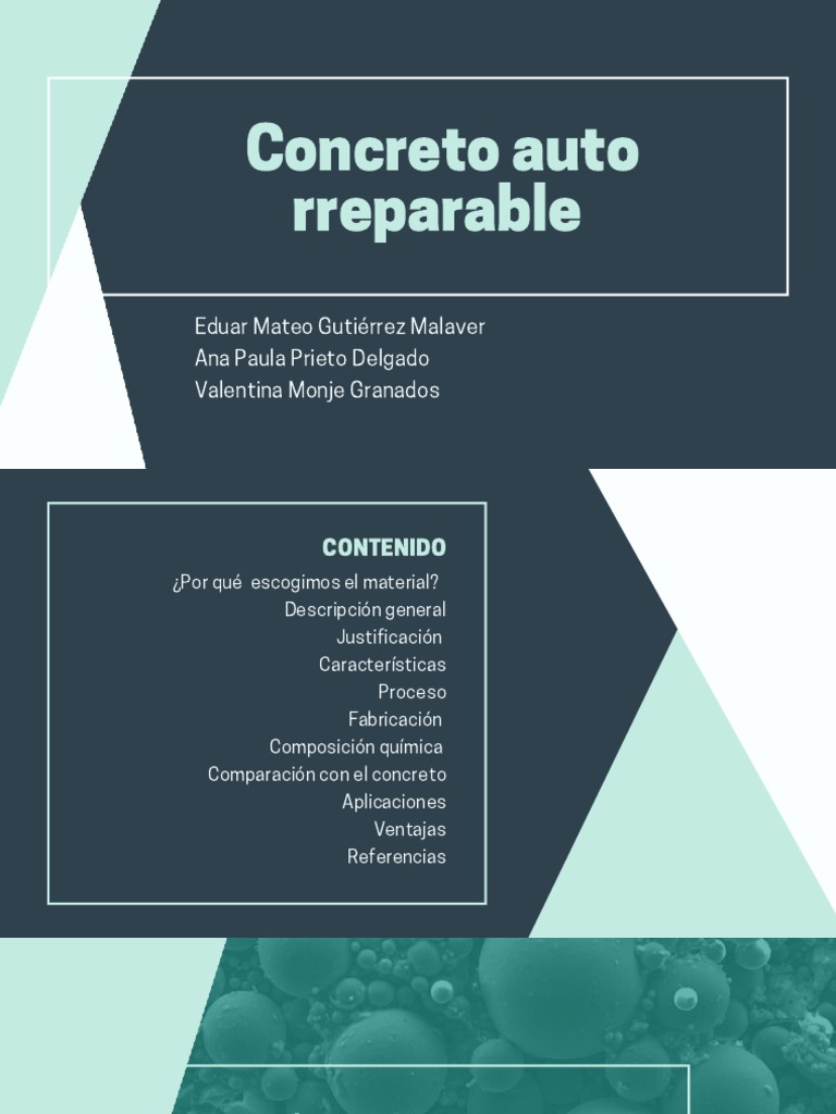Concreto Autorreparable | PDF | Hormigón | Materiales