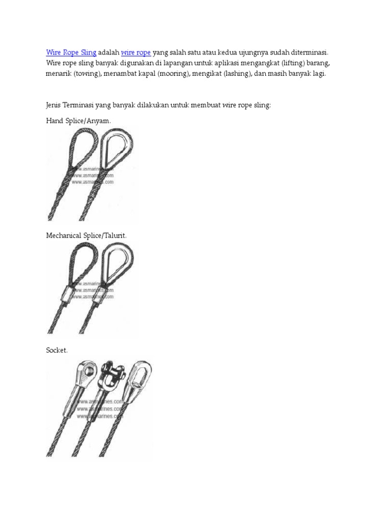 Wire Rope Sling | PDF