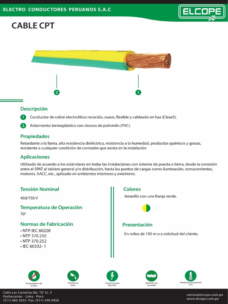 Ficha Cable CPT | PDF