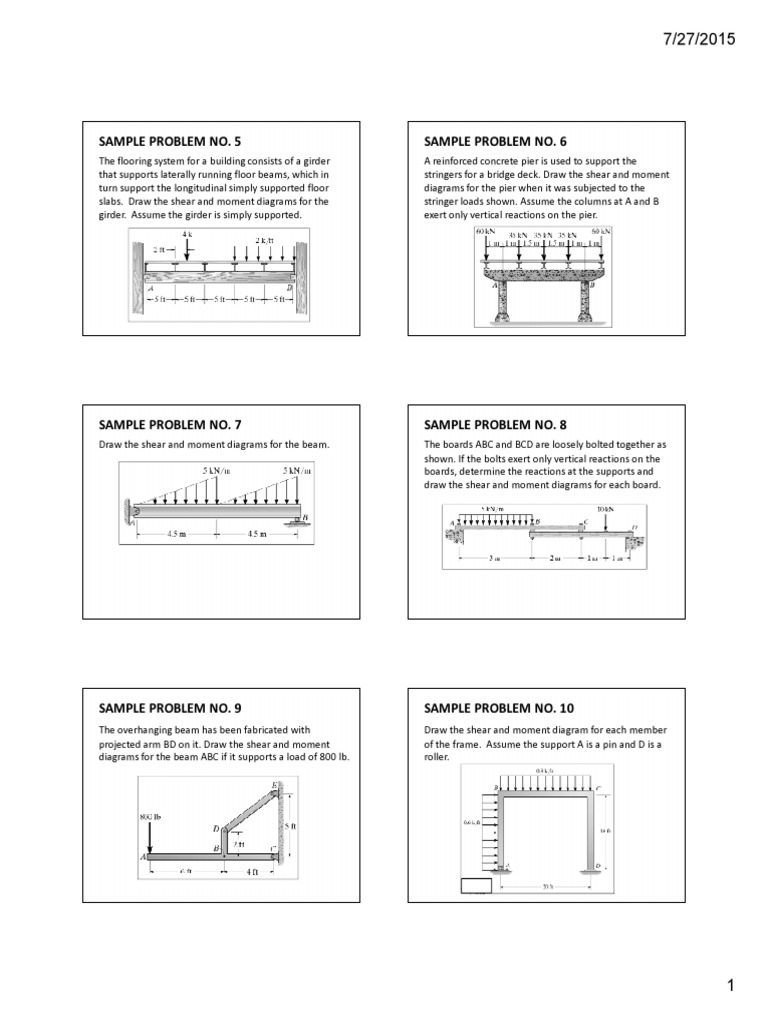 Sample Problem No. 5 Sample Problem No. 6 | PDF | Beam (Structure) | Mechanics