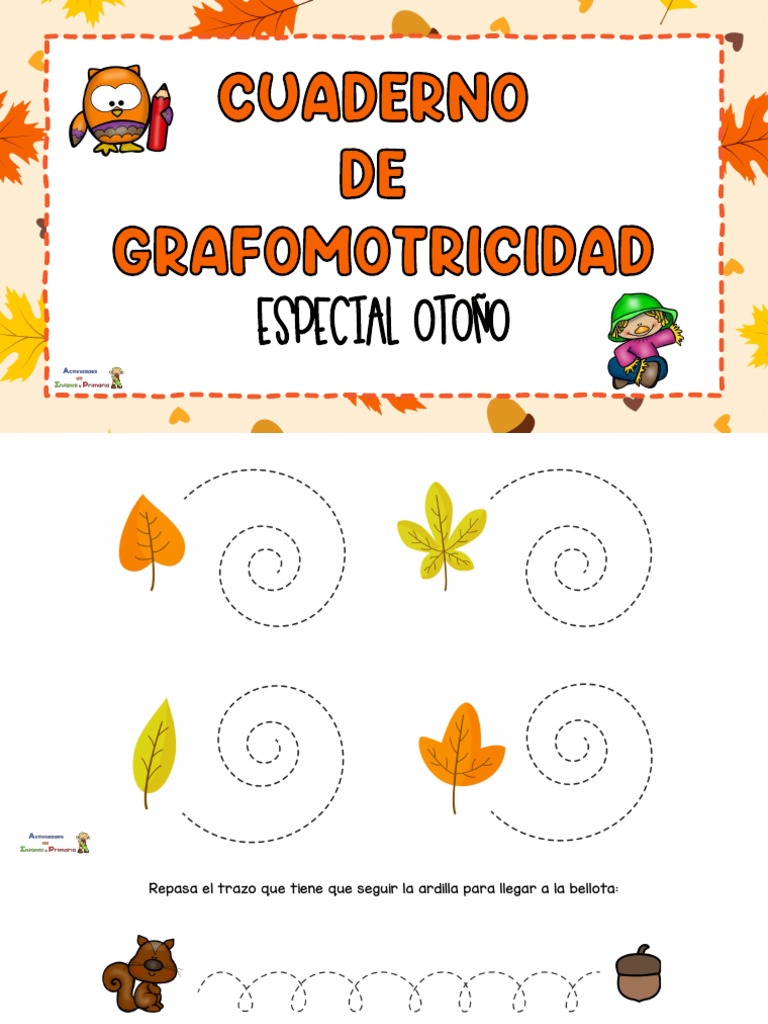 Cuaderno Grafomotricidad Otono | PDF