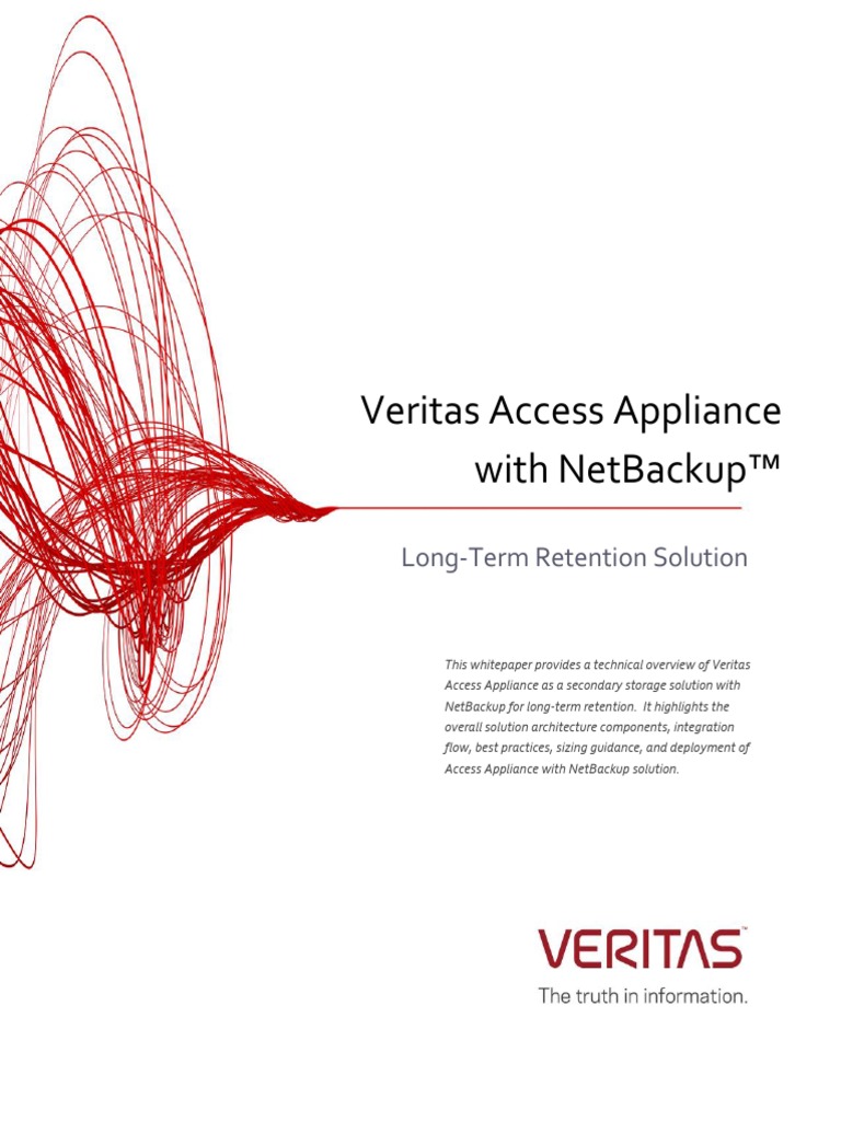 Veritas Access Appliance With Netbackup™: Long-Term Retention Solution ...
