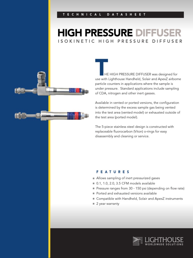 High Pressure: Diffuser | PDF | Pipe (Fluid Conveyance) | Gases
