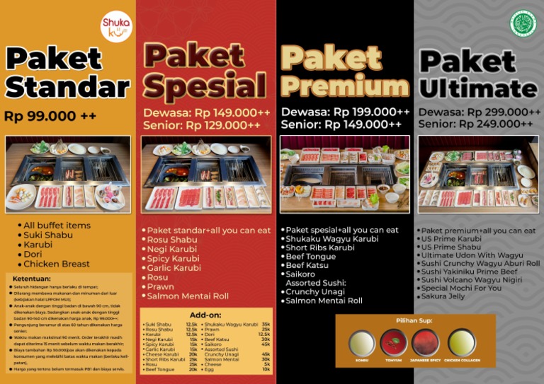 Menu Shukaku Bekasi | PDF