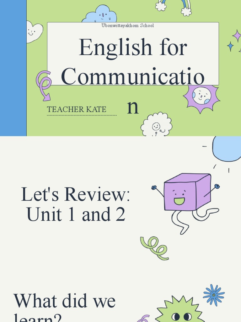 Let's Go 4 4th Edition Unit 1-2 Let's Review | PDF