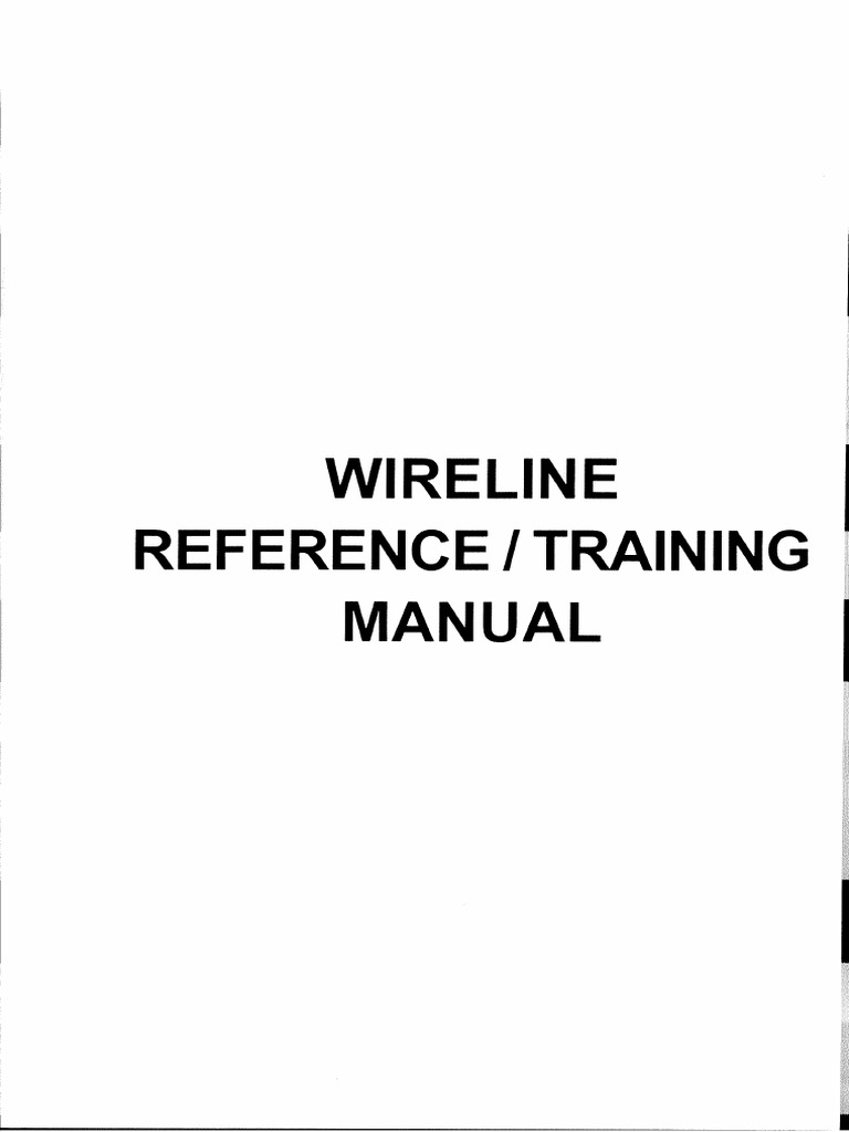 Wireline Training Manual | PDF