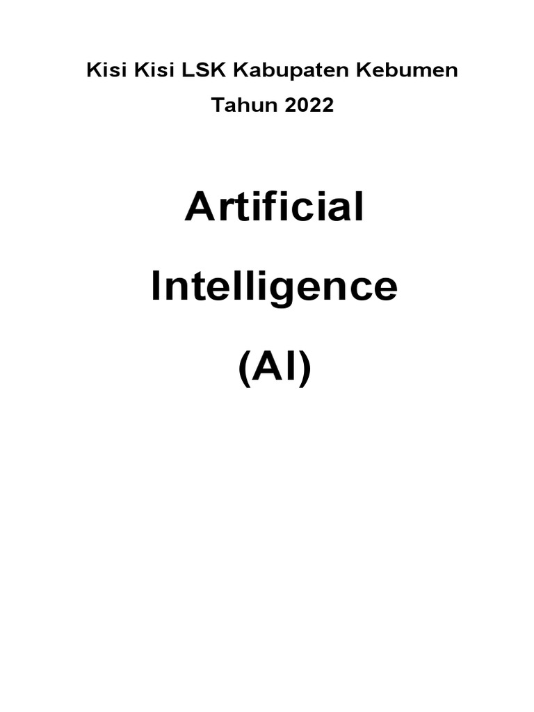 Draf Kisi Kisi LKS AI | PDF