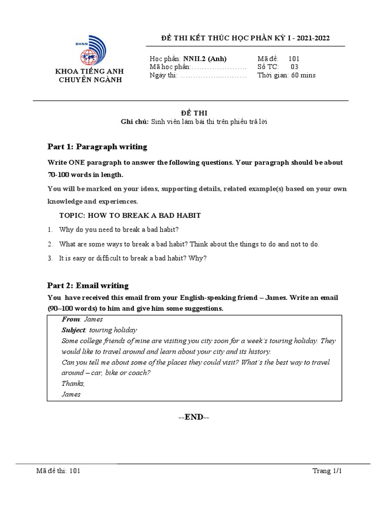 De Thi KTHP - NN2 2 | PDF