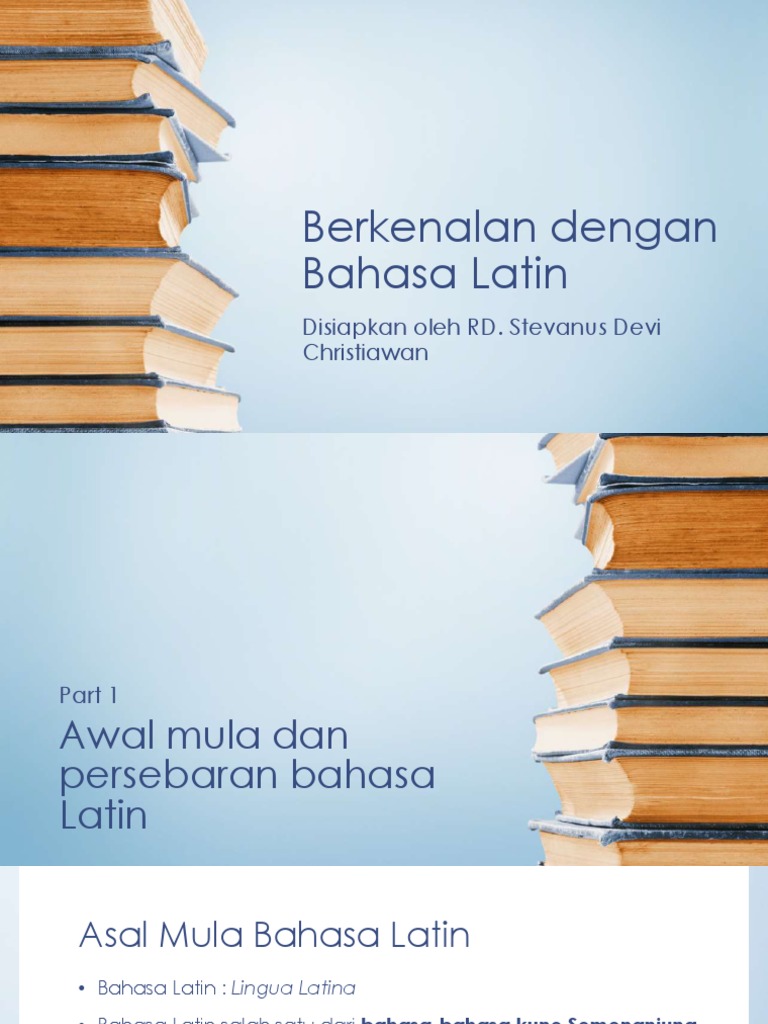 Materi 1 - Berkenalan Dengan Bahasa Latin | PDF