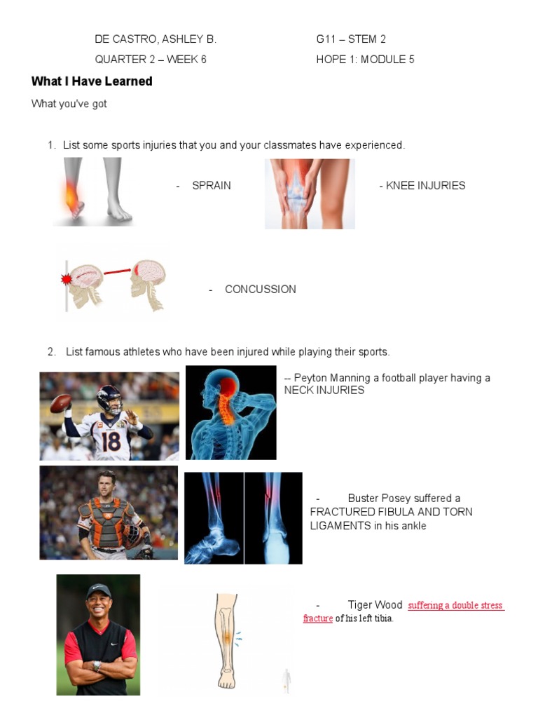 Common Sports Injuries Among Teen Athletes | PDF | Knee | Ankle