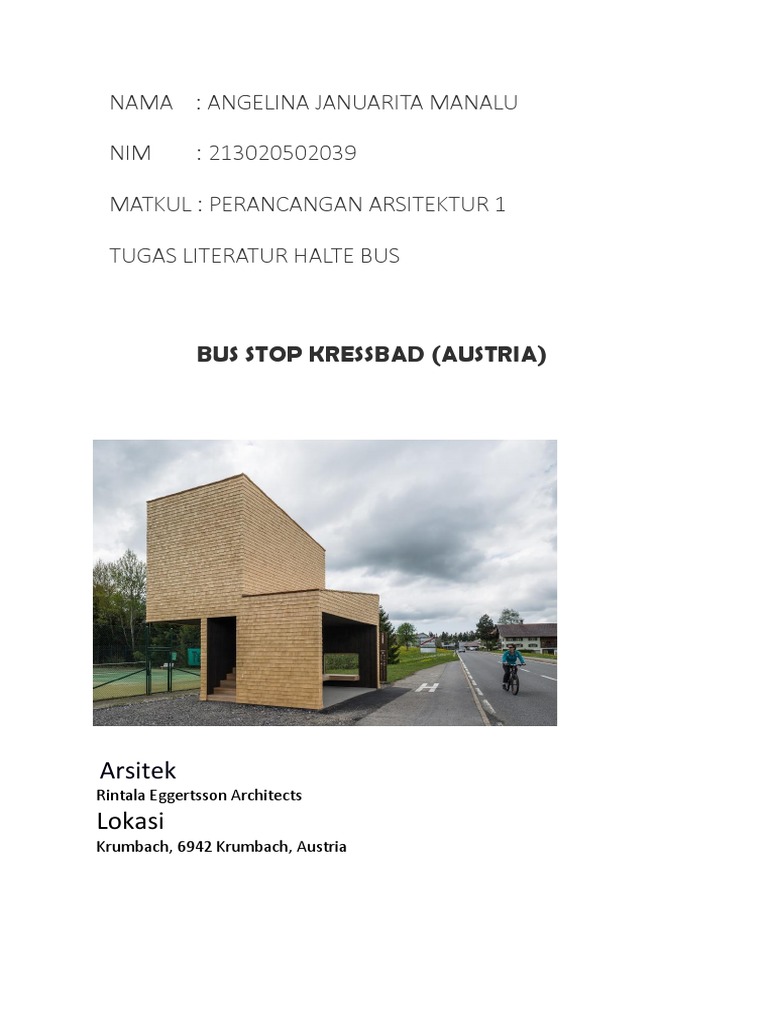 Desain Halte Bus Kressbad Austria | PDF | Griya & Taman | Seni