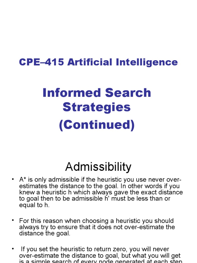 Lecture9 - Informed Search Strategies | PDF | Theoretical Computer ... Lecture9 - Informed Search Strategies | PDF | Theoretical Computer ...