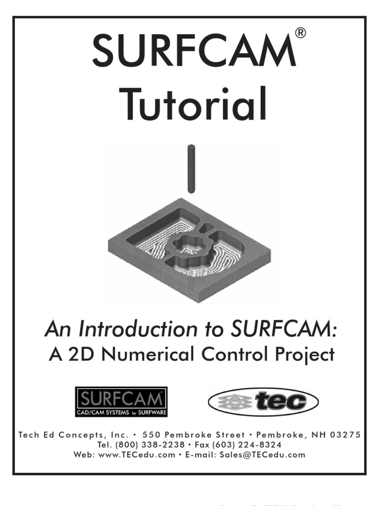 SURFCAM Tutorial Demo Booklet | PDF | Dialog Box | Numerical Control