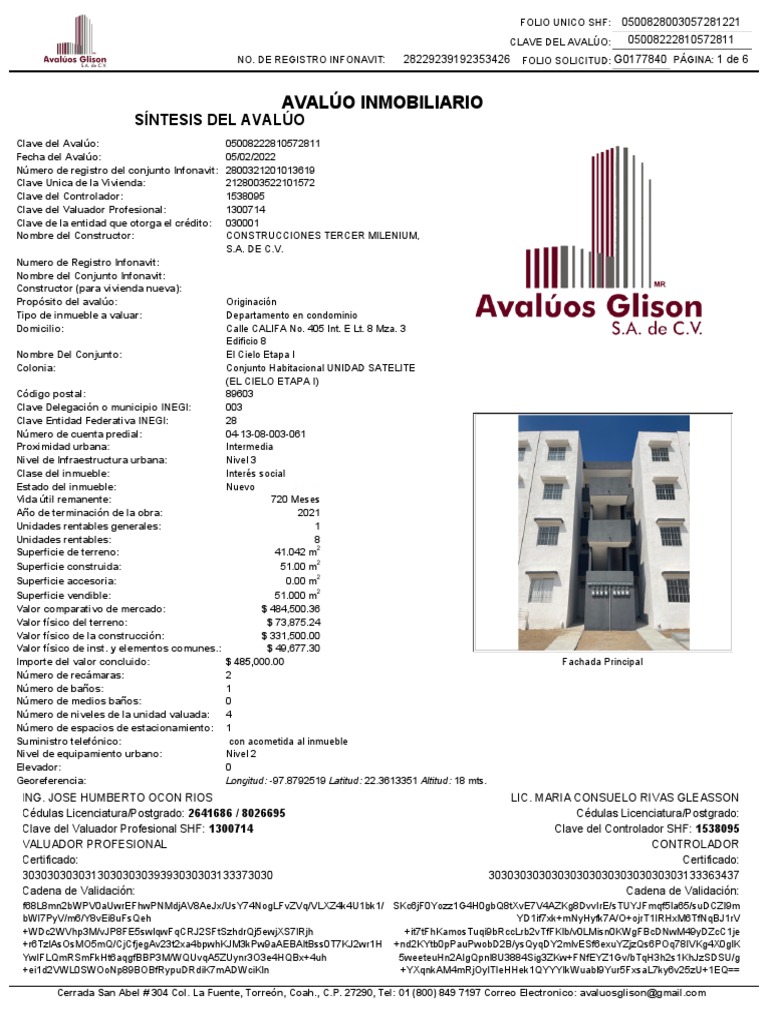 Avalúo Inmobiliario | PDF