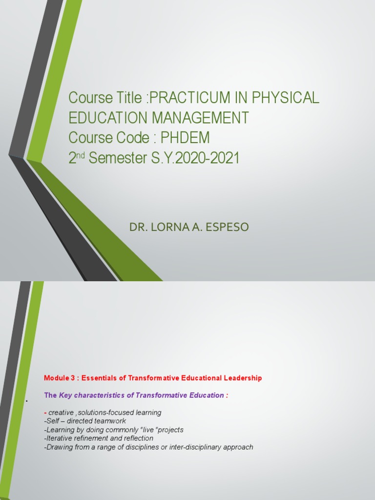 Course Title:Practicum in Physical Education Management Course Code ...