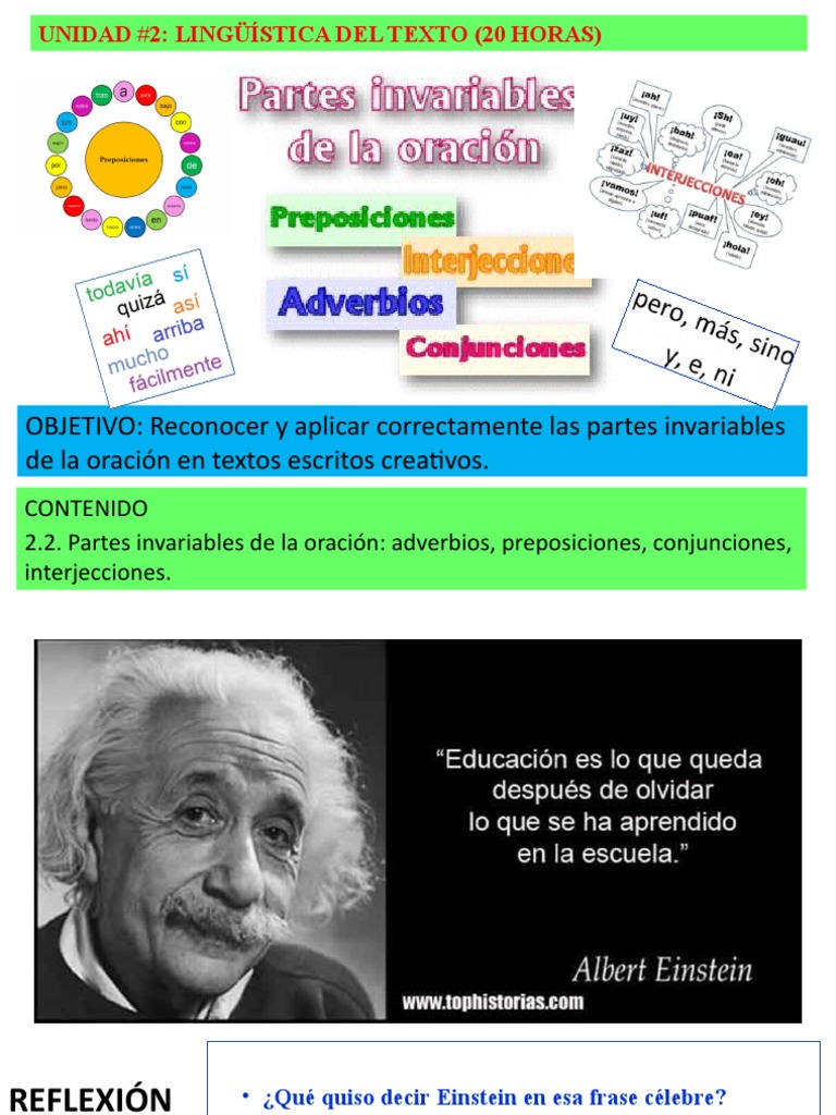 2.2 PARTES INVARIABLES DE LA ORACIÓN 21 Al 25 JUNIO | PDF | Palabra ...