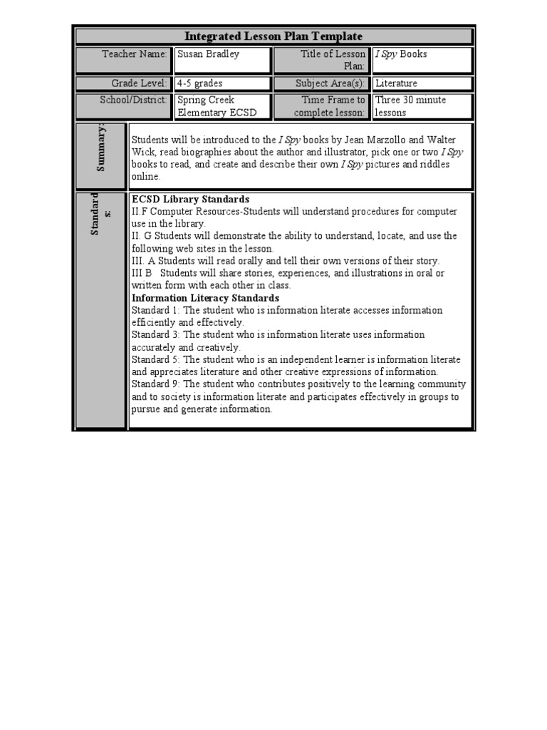 I Spy | PDF | Literacy | Books