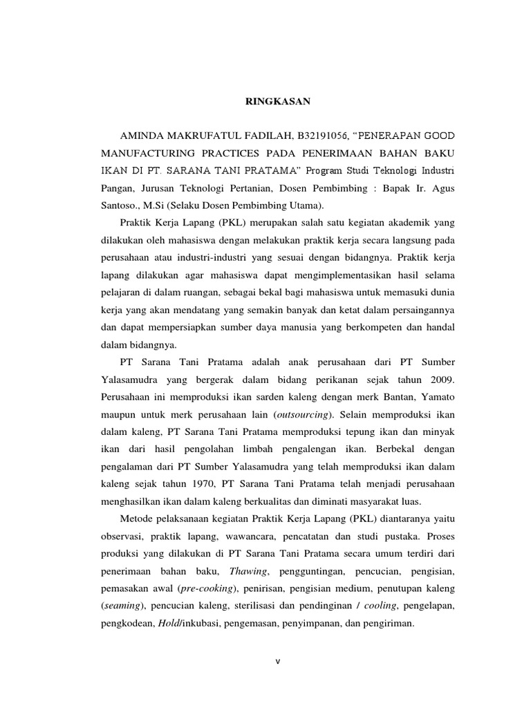 GMP di Penerimaan Bahan Baku Ikan | PDF | Bisnis | Kesehatan Holistik
