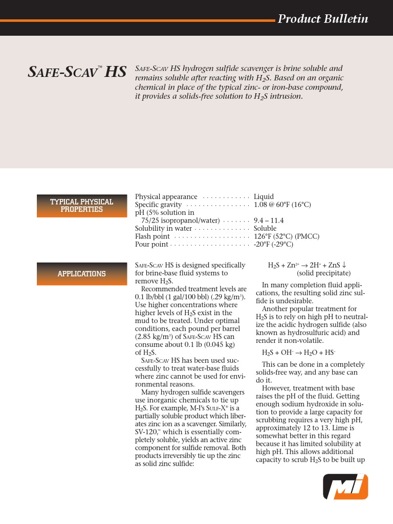 Safe-Scav HS | PDF | Ph | Solubility