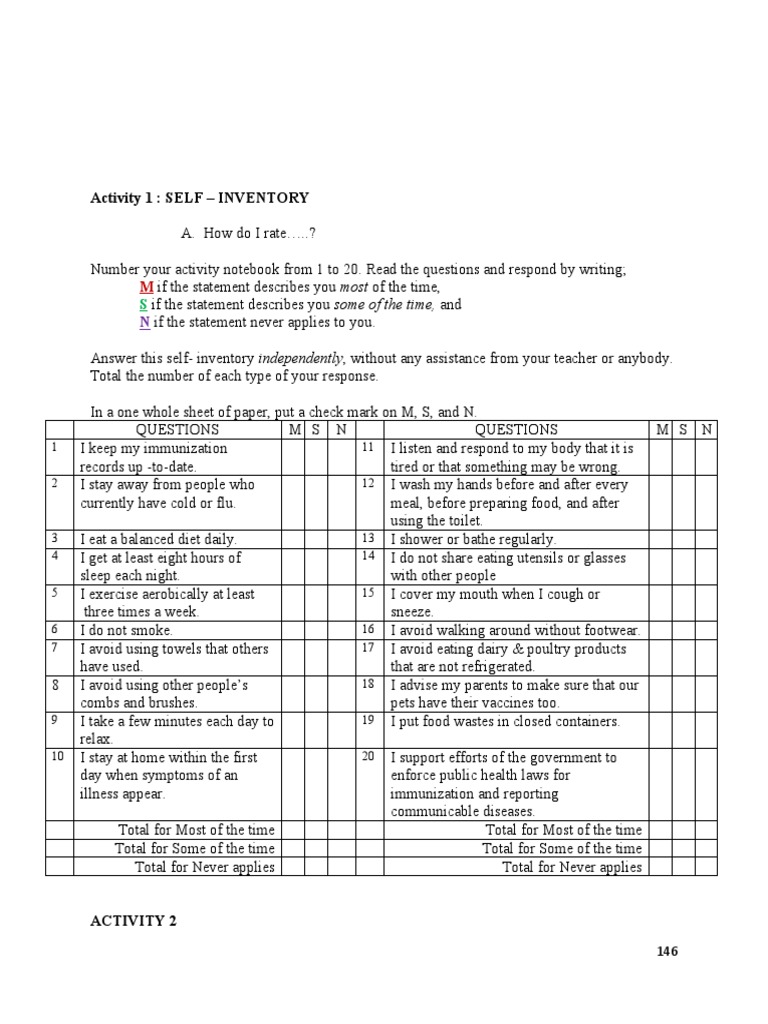 Health Q3 Grade 8 Activities and Performance Task | PDF | Public Health ...