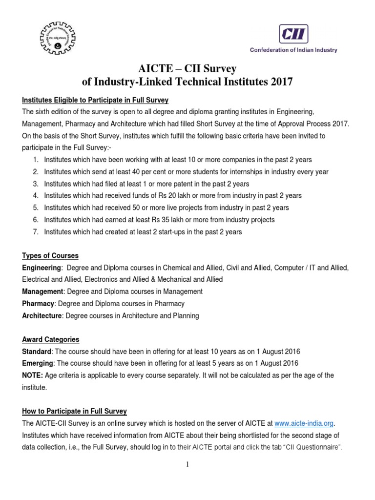 CII Eligibility, Parameters PDF | PDF | Academic Degree | Engineering