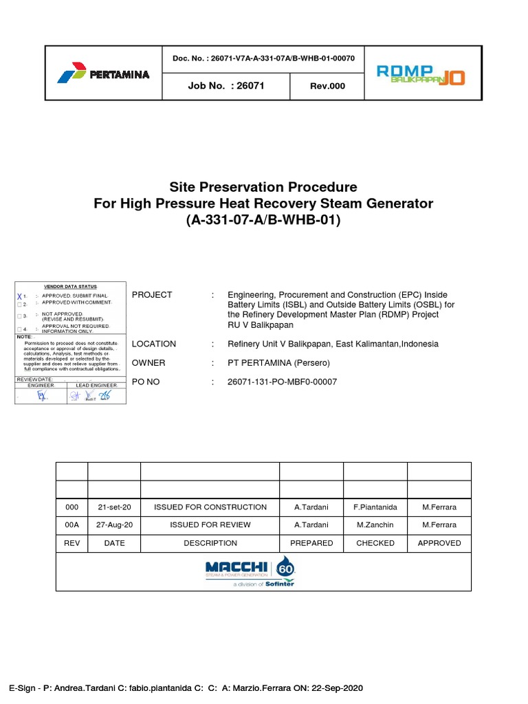 Equipment Preservation Procedure Guide | PDF | Corrosion | Electrical ...