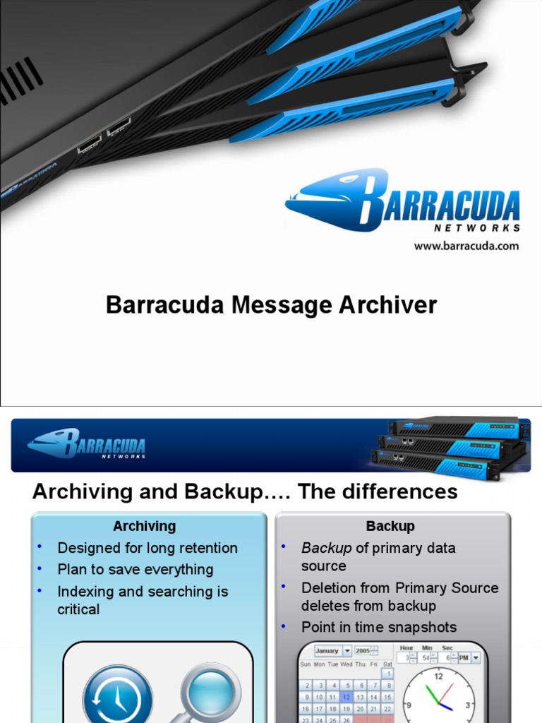 Presentation - Barracuda Message Archiver | PDF | Microsoft Outlook ...