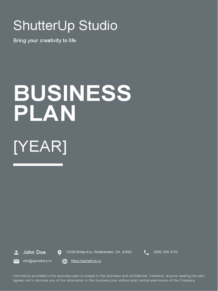 Photography Business Plan Example | PDF | Expense | Value Added Tax