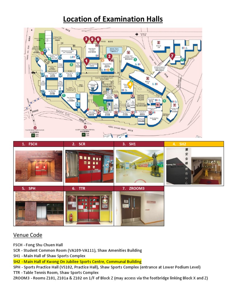 Location of Examination Halls: Venue Code | PDF