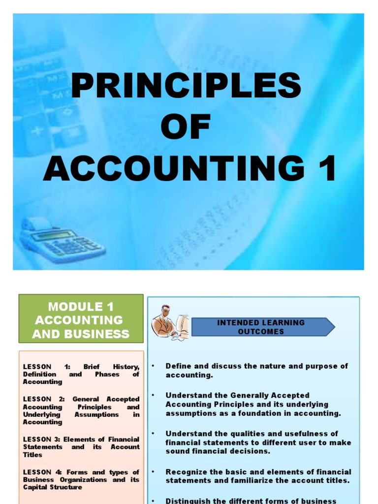 Principles OF Accounting 1 | PDF | Accounting | Going Concern