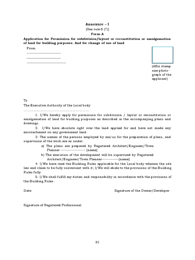 Land Development & Building Application Forms | PDF | Architect | Engineer