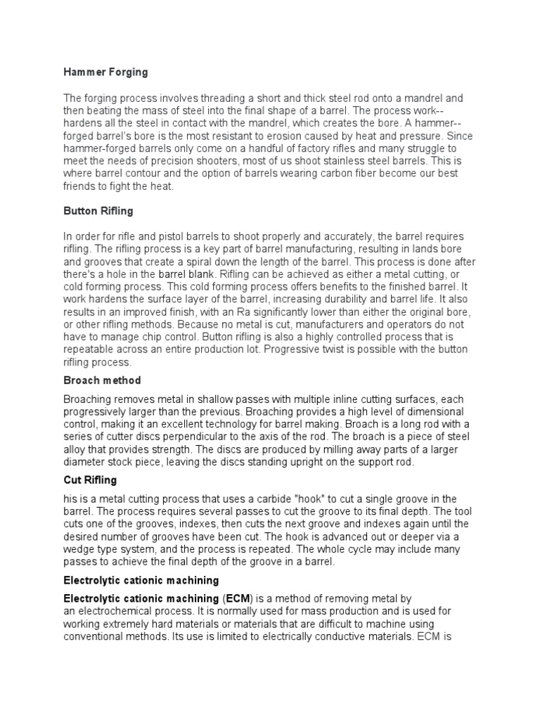 Hammer Forging | PDF | Gun Barrel | Machining