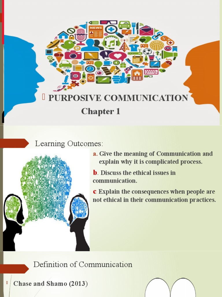 Lesson 1 Purposive Communication | PDF | Communication | Interpersonal ...