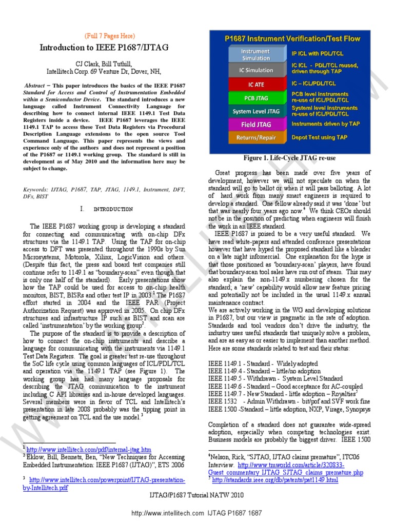 Introduction To Ieee P1687 Ijtag Full 7 Pages Here Pdf Computing Computer Engineering