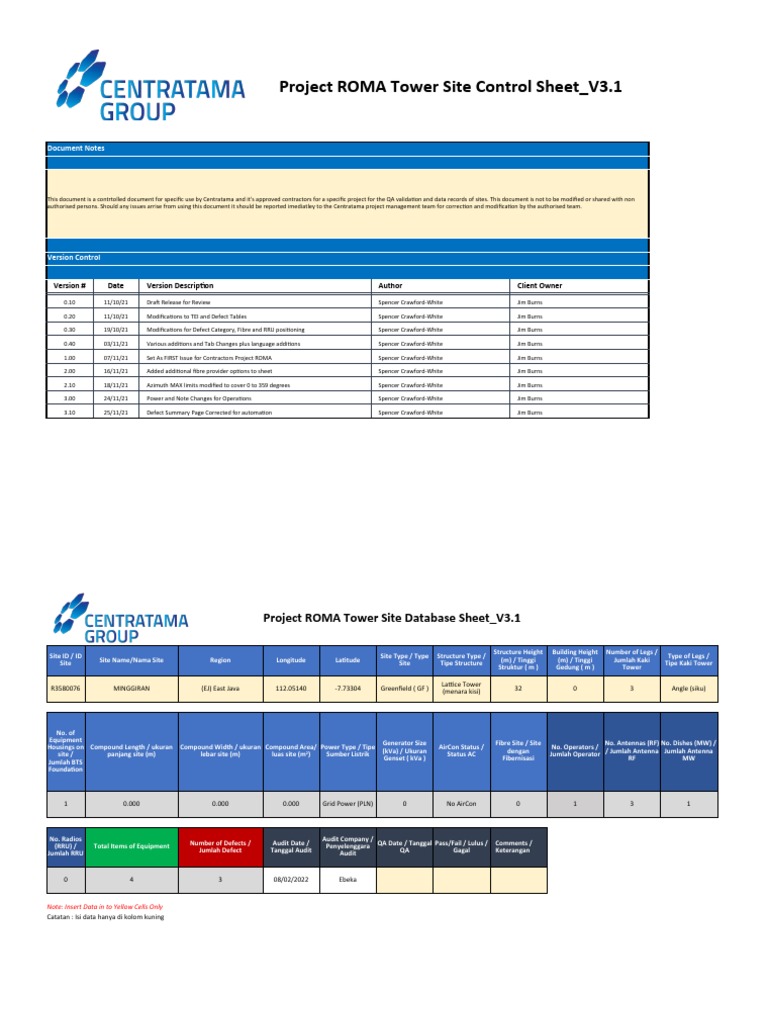 Project ROMA Tower Site Database | PDF | Electrical Engineering ...