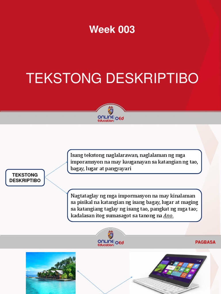 Week 003-Presentation Tekstong Deskriptibo | PDF
