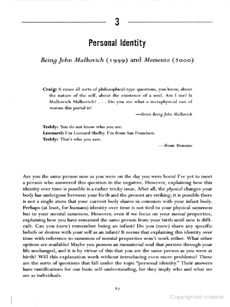 03 Personal-Identity | PDF