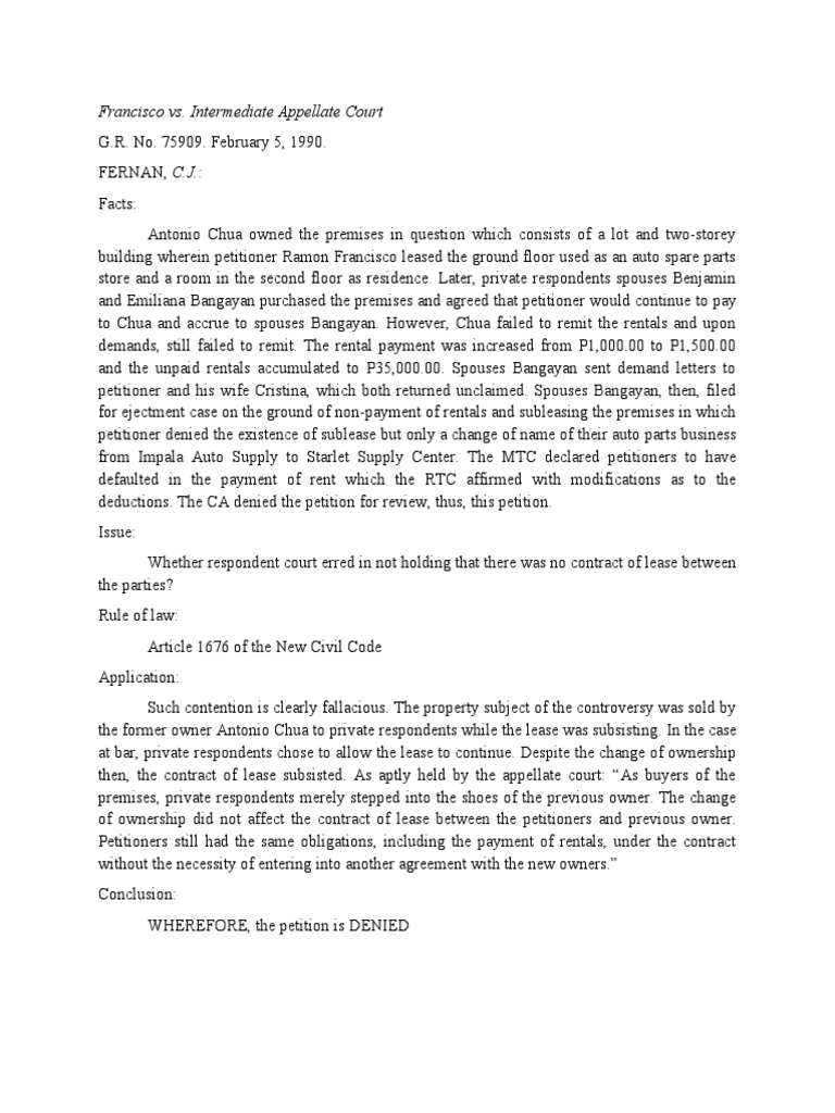 12 Francisco vs. Intermediate Appellate Court | PDF