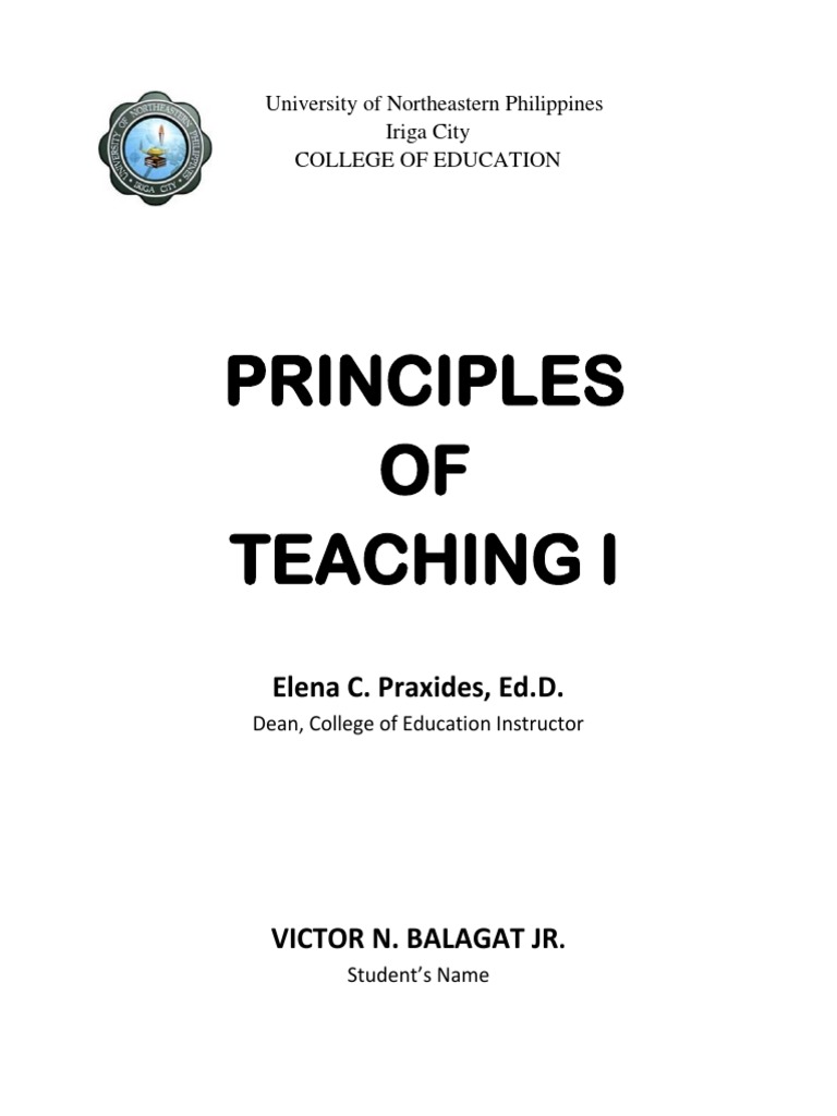 Principles of Teaching 1 Module1 by Balagat, Victor Jr. N. | PDF ...
