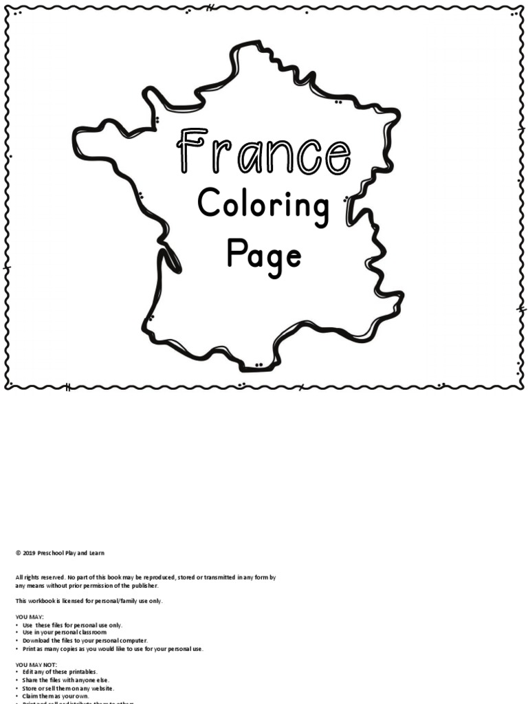 Country-France Coloring Page A | PDF